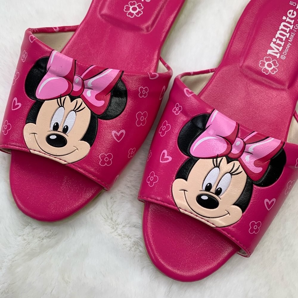 Very Rare And Vintage Minnie Mouse Slippers Pink - Gem